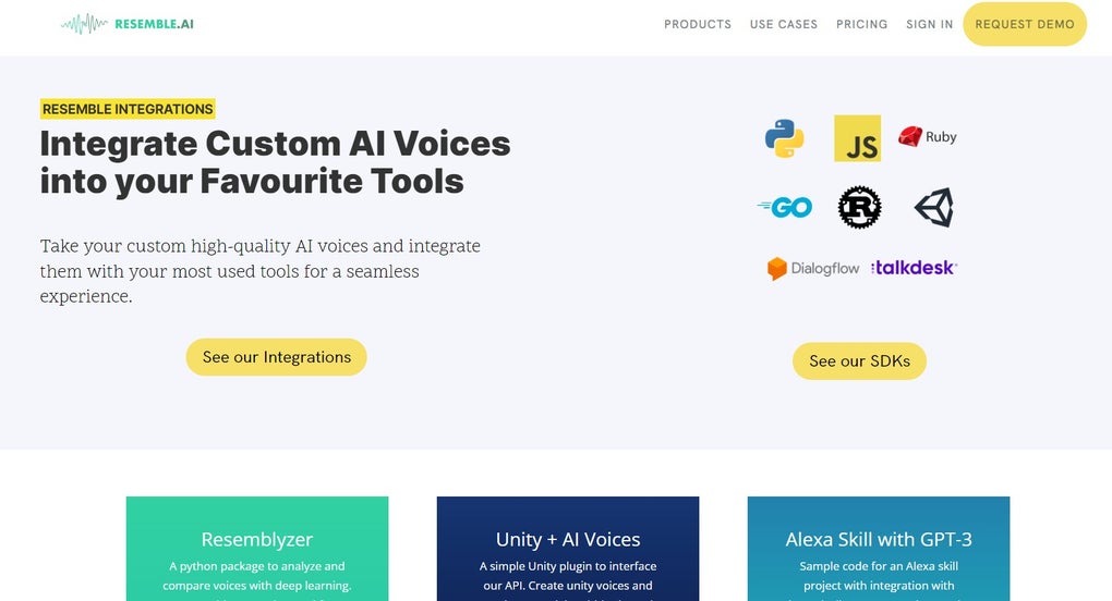 Resemble AI for AI Voice generator: review, features & use cases